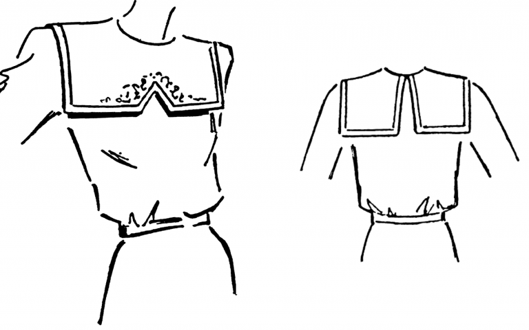 Schnitt-Technik von Kragenformen mit Rückenanlage › M.Müller & Sohn