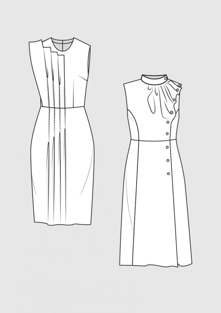 Abendkleid mit Römerfalten konstruieren