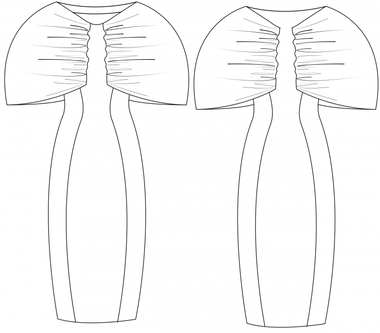 Sheath Dress with Sleeve Variants Pattern › M.Mueller & Sohn