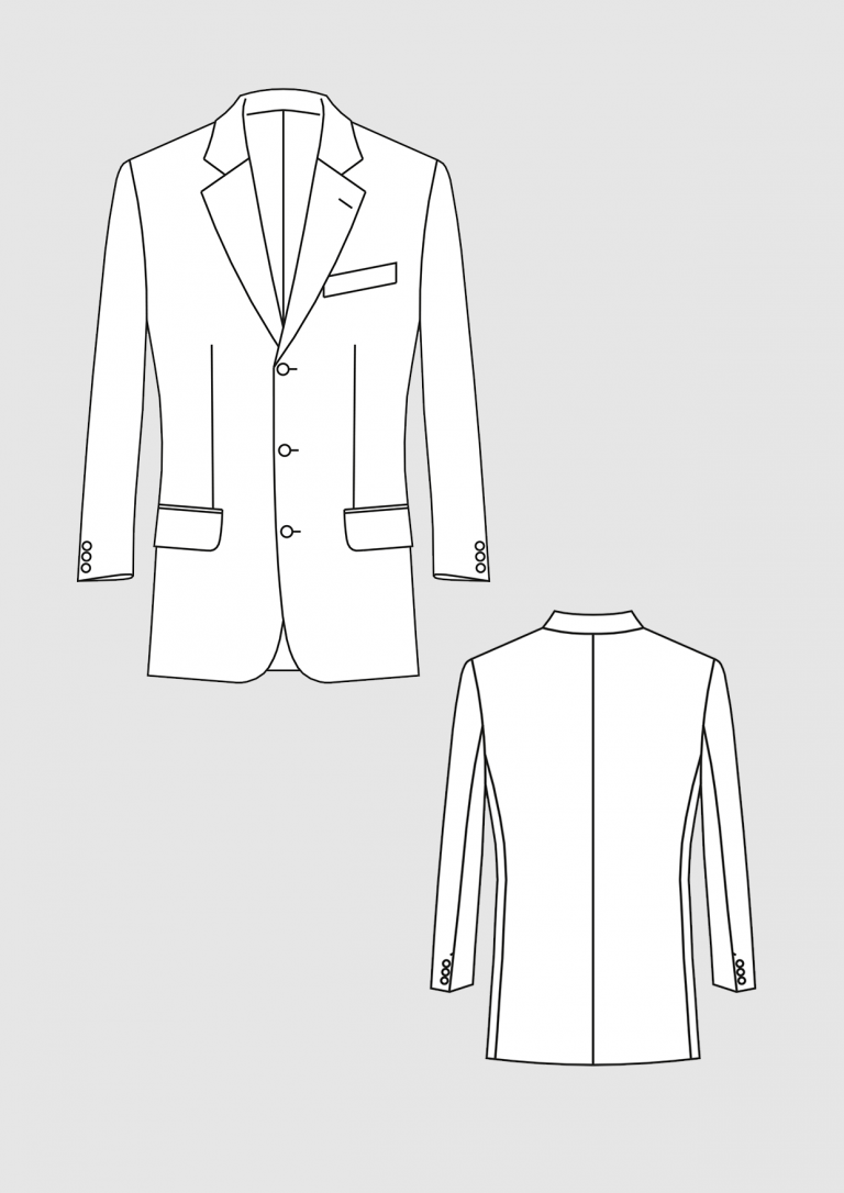 Basic Single Row Jacket Block Pattern › M.Mueller & Sohn