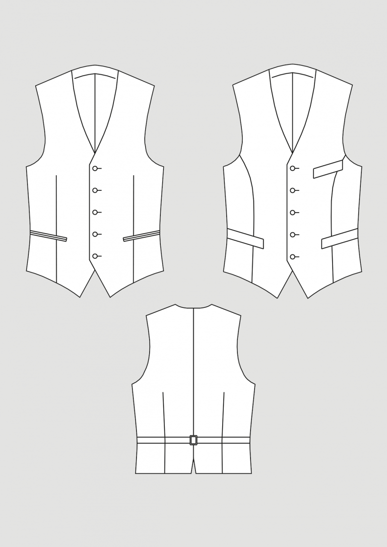 Pattern Basic Vest Block for Men › M.Mueller & Sohn