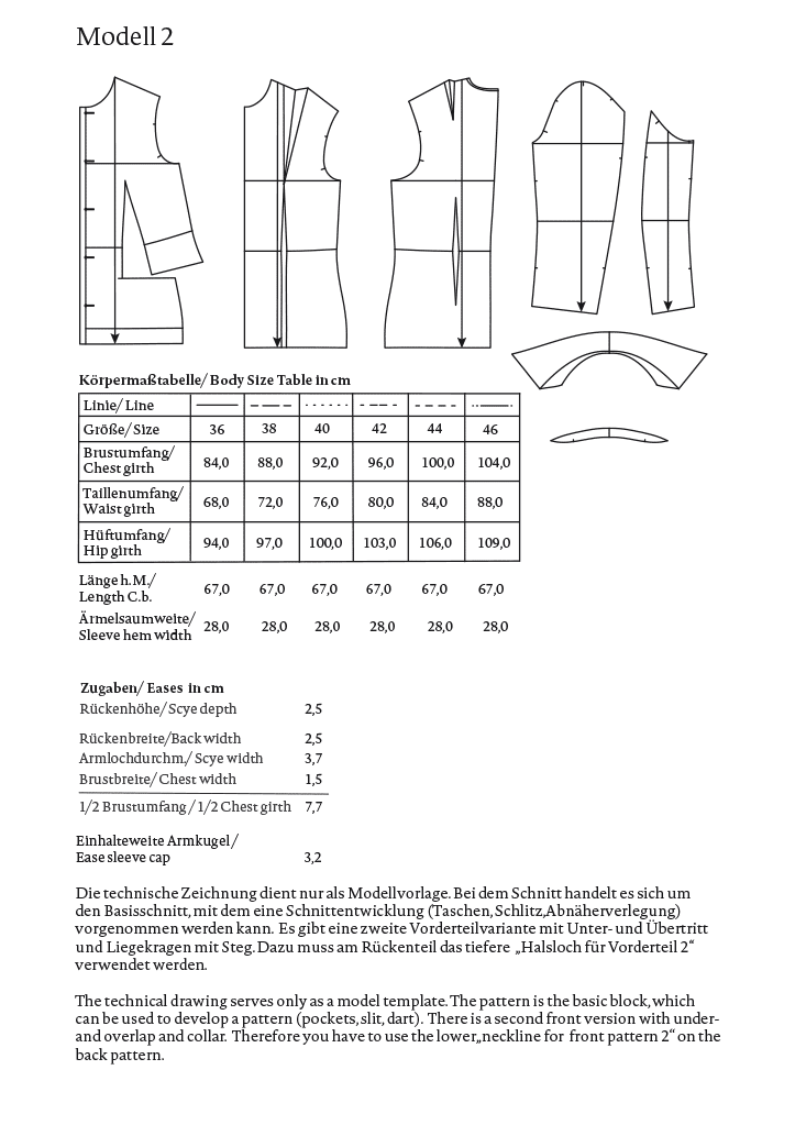 Pattern Basic Block Jacket for Women › M.Mueller & Sohn