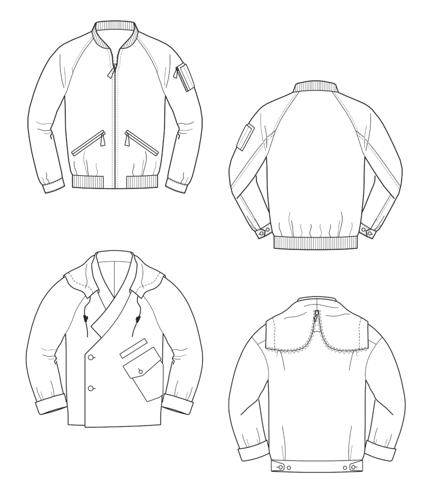 Pattern Making Men Grading Raglan Blouson and Asymmetric Oversized ...