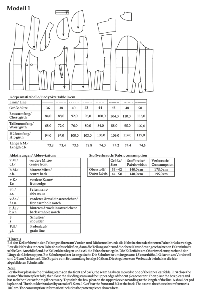 Pattern Blazer with Bodice Details for Women › M.Mueller & Sohn
