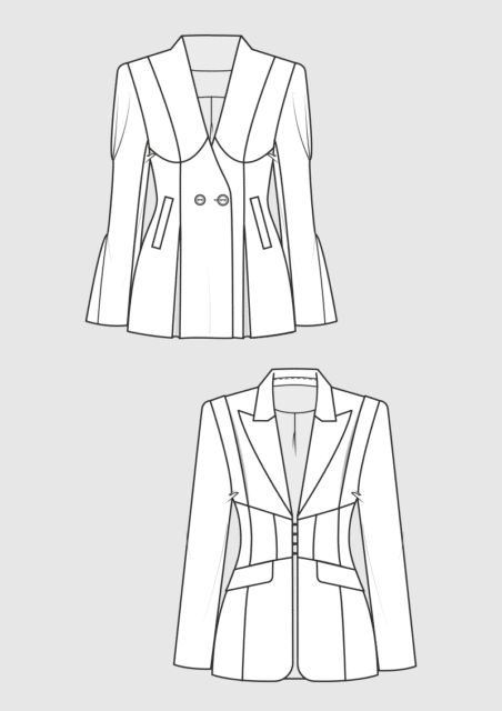 Pattern Blazer with Bodice Details for Women › M.Mueller & Sohn