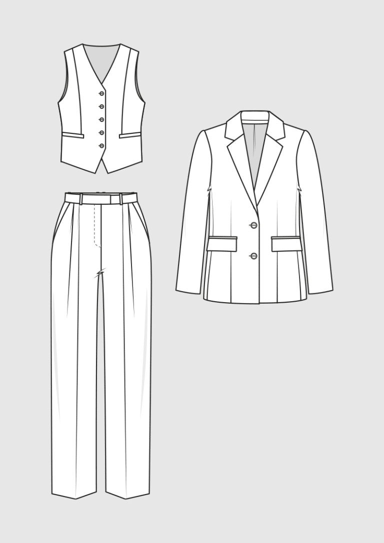 Pattern Three-Piece Suit for Women › M.Mueller & Sohn