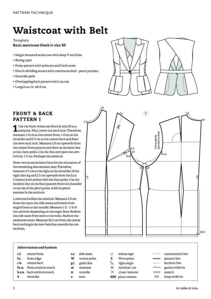 Pattern Making for Women: Waistcoats for Plus Sizes › M.Mueller & Sohn